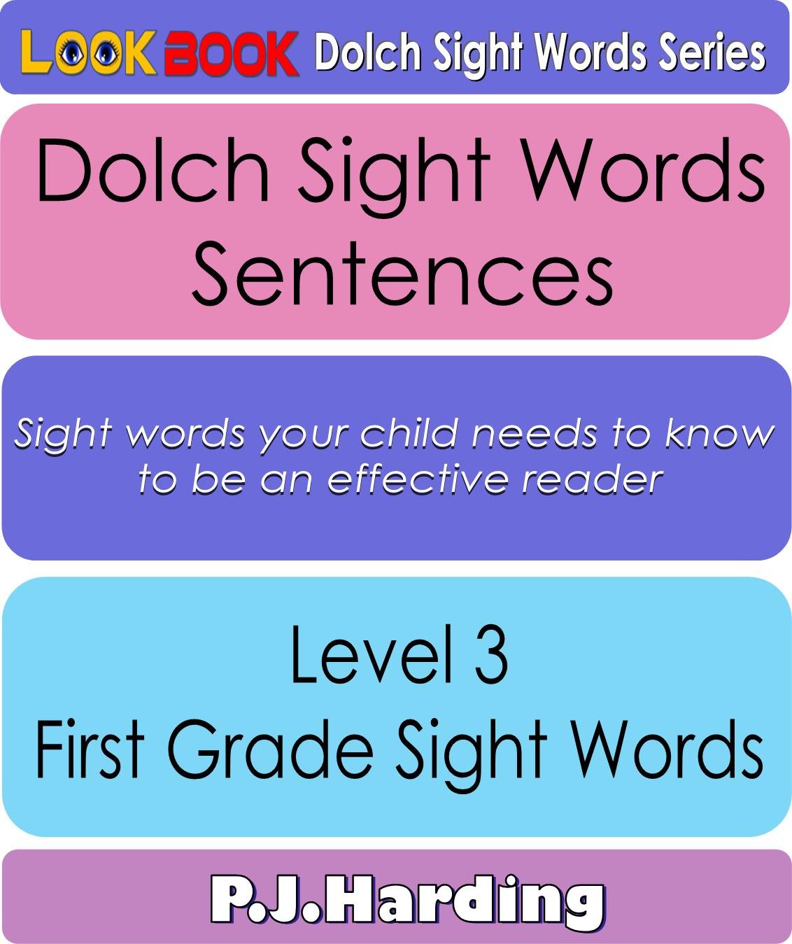 Dolch Sight Words Sentences: Level 3 - First Grade (LOOK BOOK Dolch ...