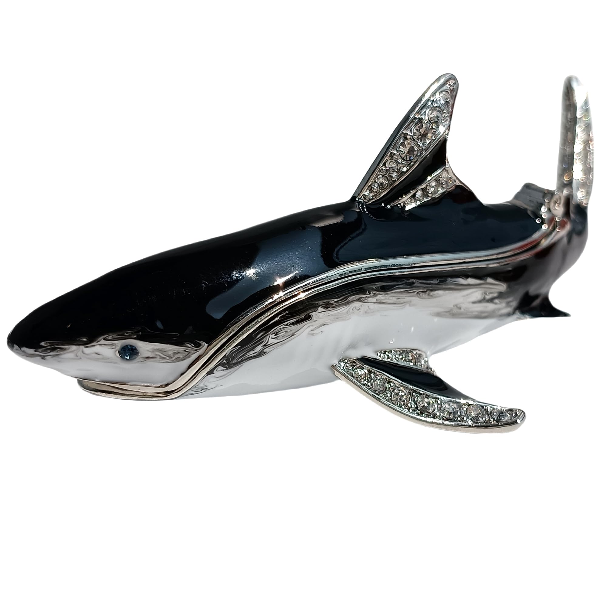 Amazon.com: zltSunshine Enamel Shark Ornamental Hand Painted Shark ...