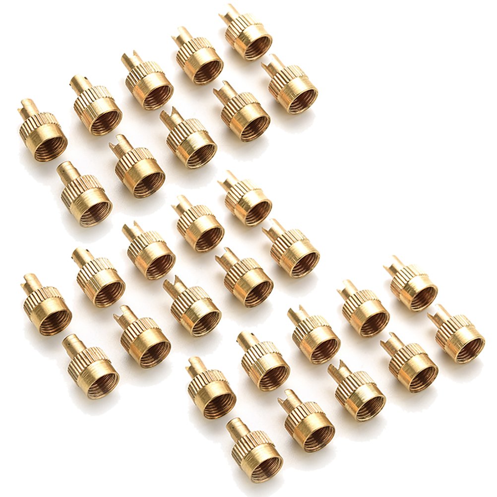 Amazon.com: 30 Pcs Metal Slotted Slot Valve Cap with Valve Core Remover