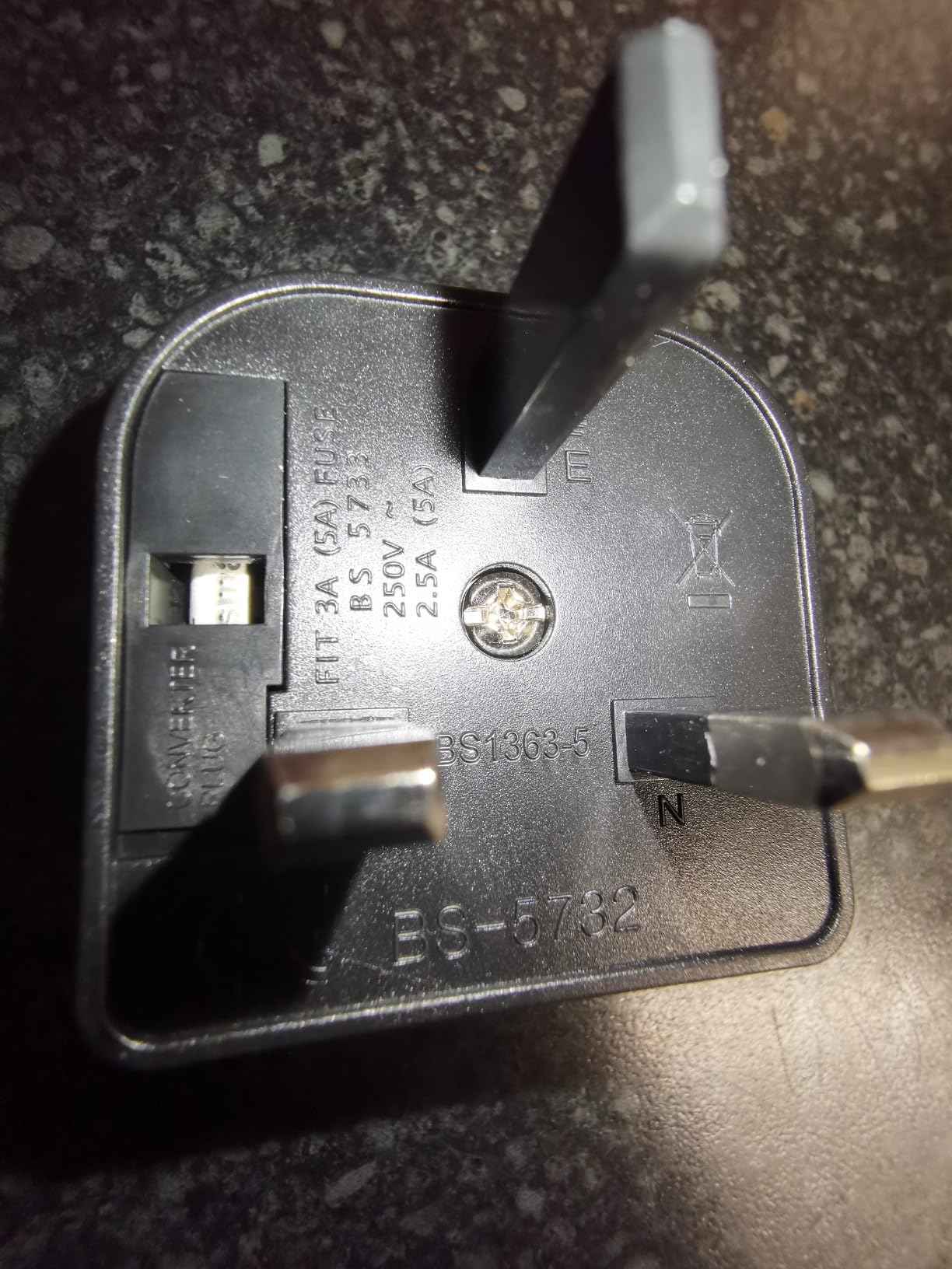 EU Plug to UK Socket Adaptor, EU to UK Plug Adaptor with 5A Fuse, Type ...