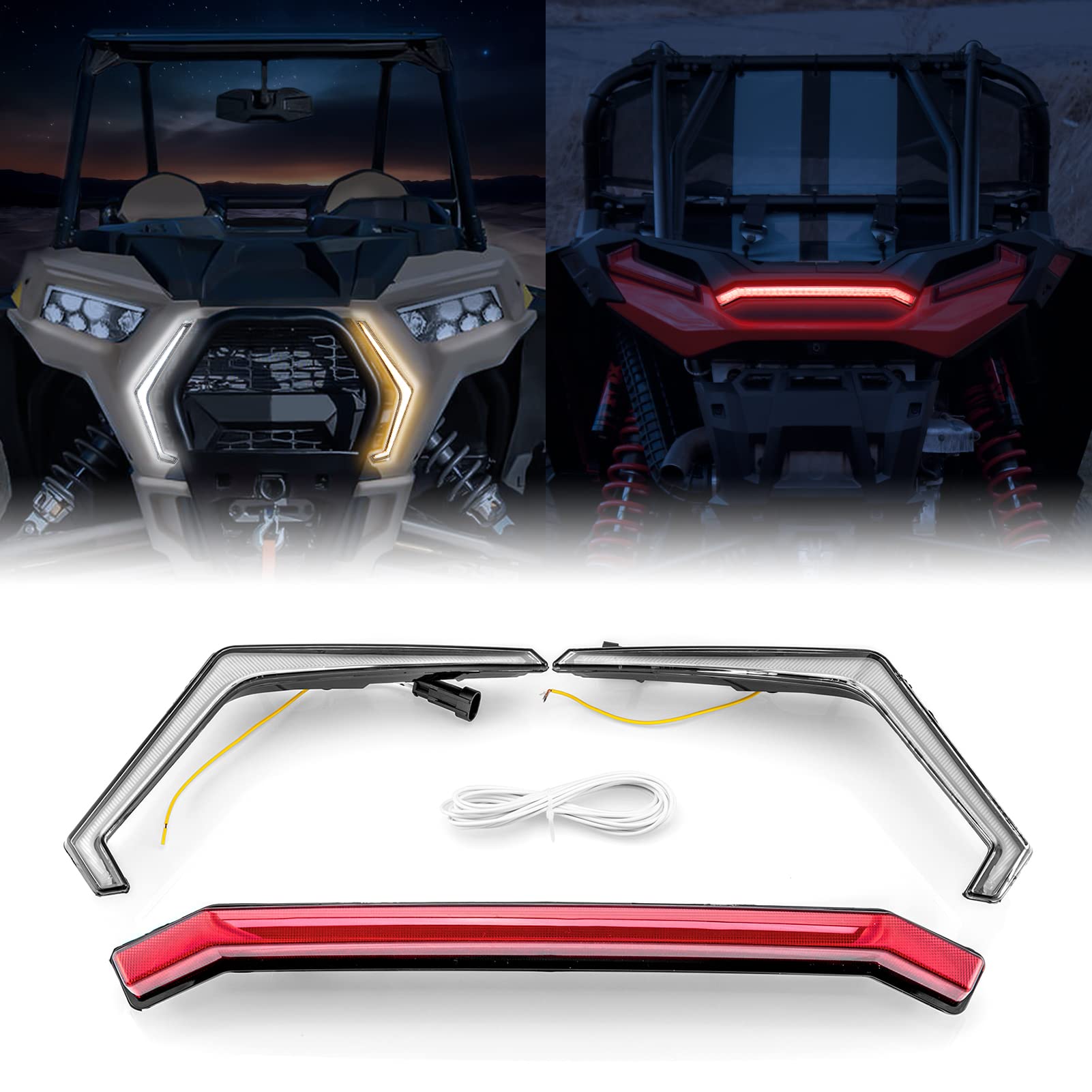 WeiSen IP67 RZR XP Fang Lights, Turn Signal lights & Center Taillight ...