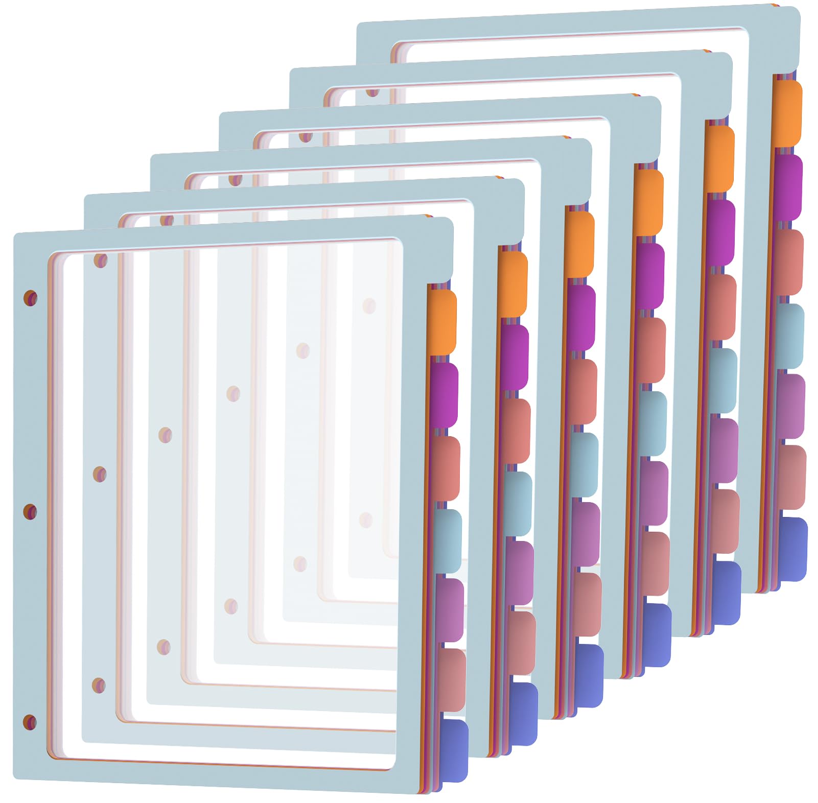 Amazon.com : Binder Dividers with Tabs,8 Tab Dividers for 3 Ring Binder ...