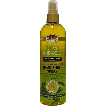 Amazon.com : African Pride Olive Miracle Braid Sheen Spray 12 Oz ...
