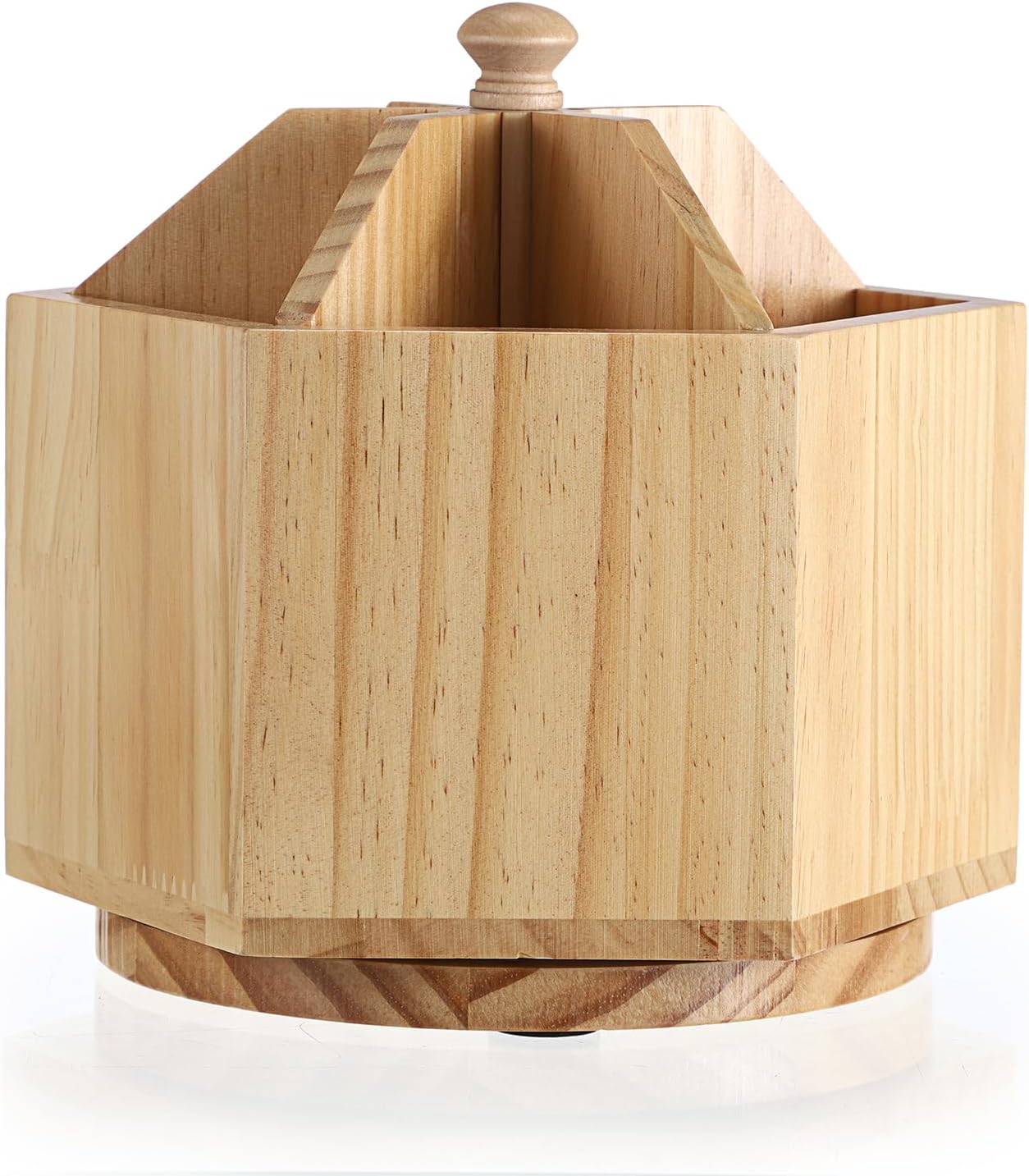 DysanVica 360° Rotating Metal Utensil Caddy - 4 Compartment Silverware ...