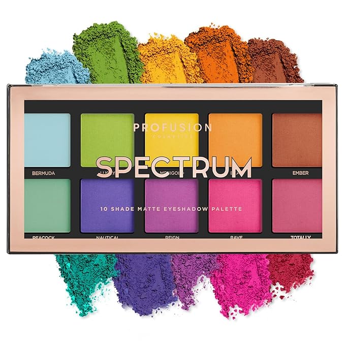 Amazon.com : Profusion Cosmetics 10 Shade Eyeshadow Palette - High ...
