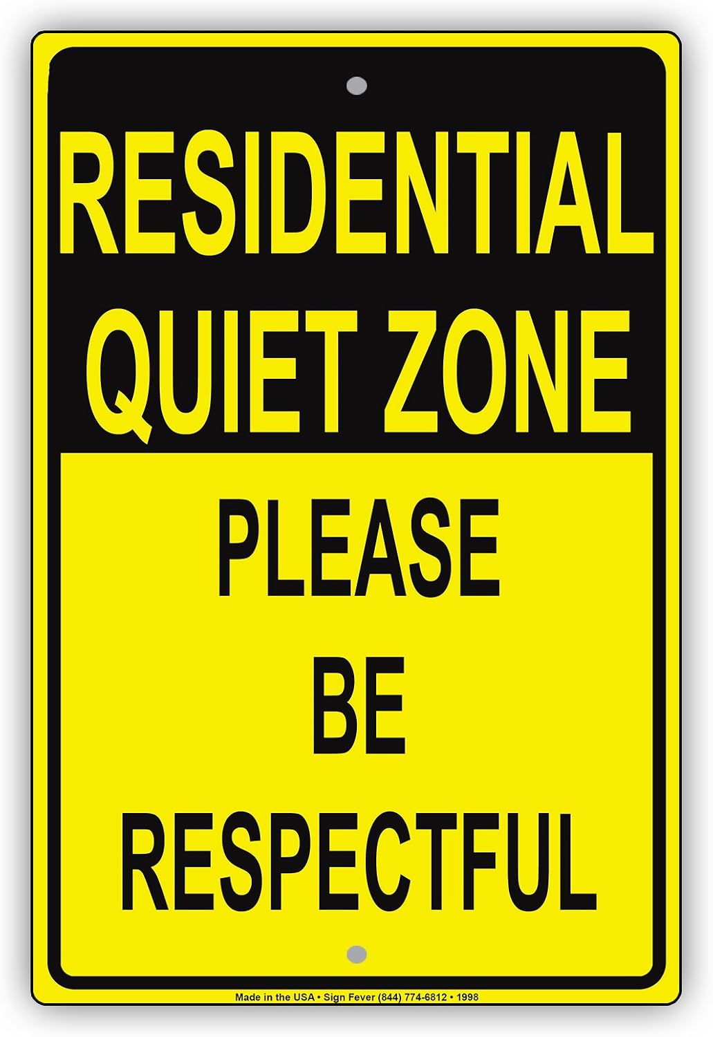 Amazon.com: Residential Quiet Zone Please Be Respectful Courtesy Alert ...