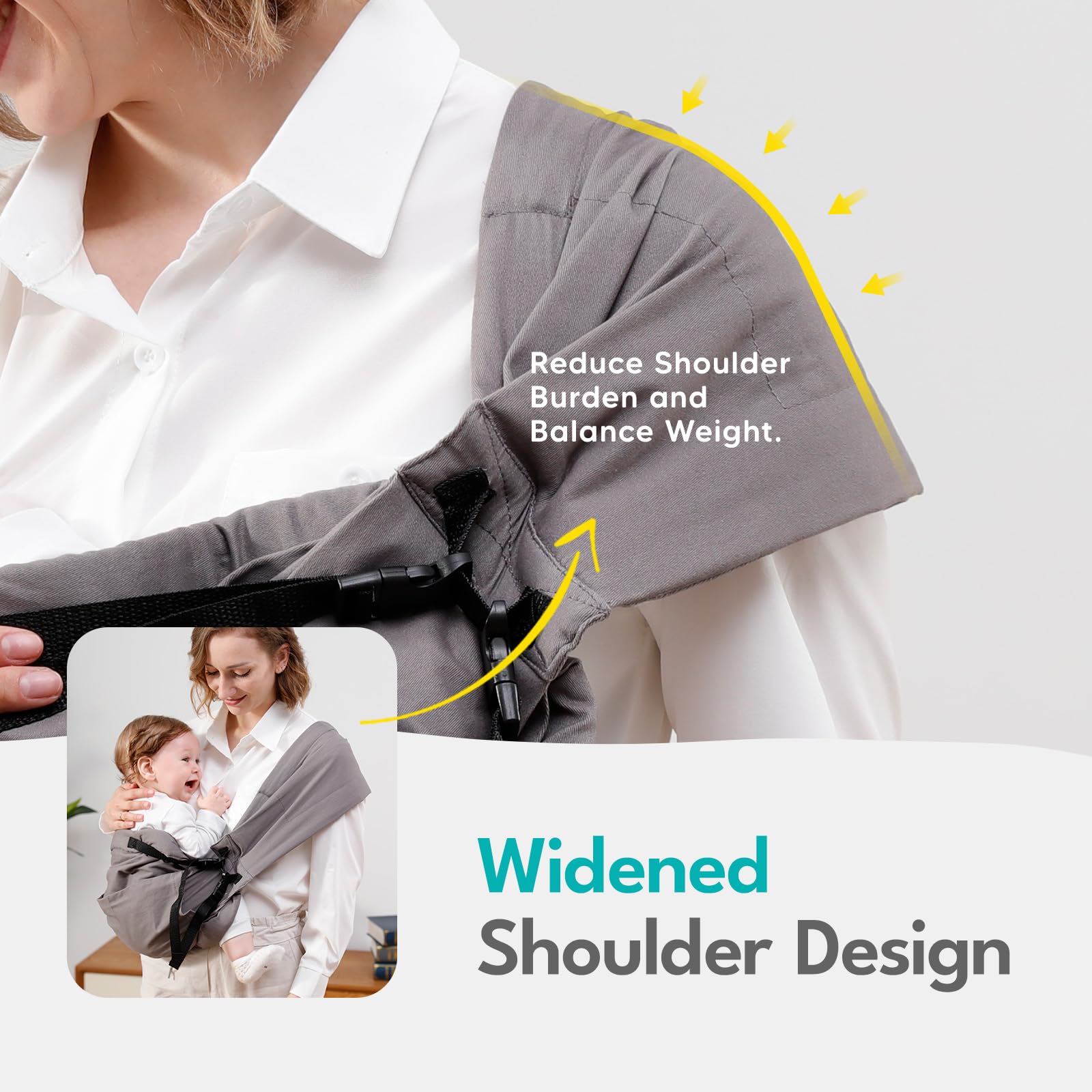 HOMEAL Baby Sling, Baby Carrier Newborn to Toddler, Adjustable Hand ...
