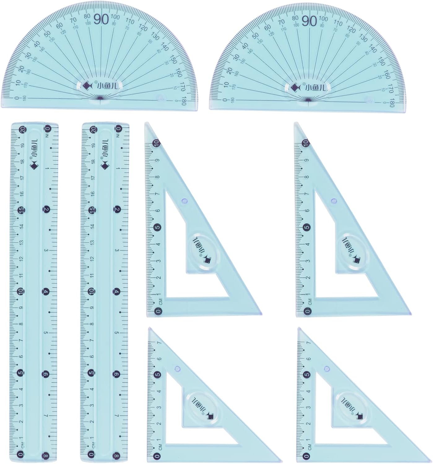 Amazon.com : HARFINGTON 8piece Ruler Set 20cm/8" Soft Straight Ruler ...