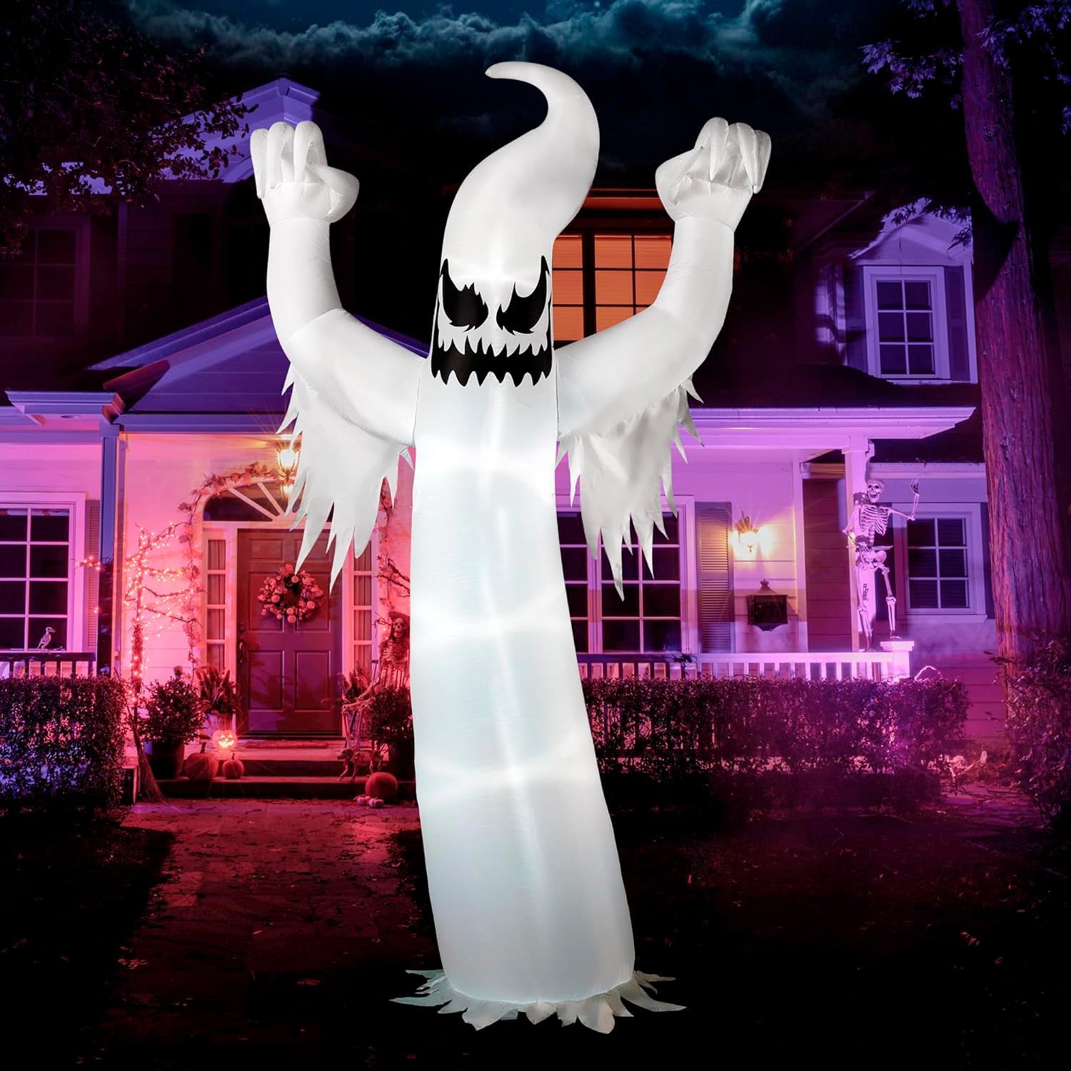 Amazon.de: Moxled Halloween Aufblasbar Deko Outdoor, 2,4M Halloween Terrible Geist Halloween ...