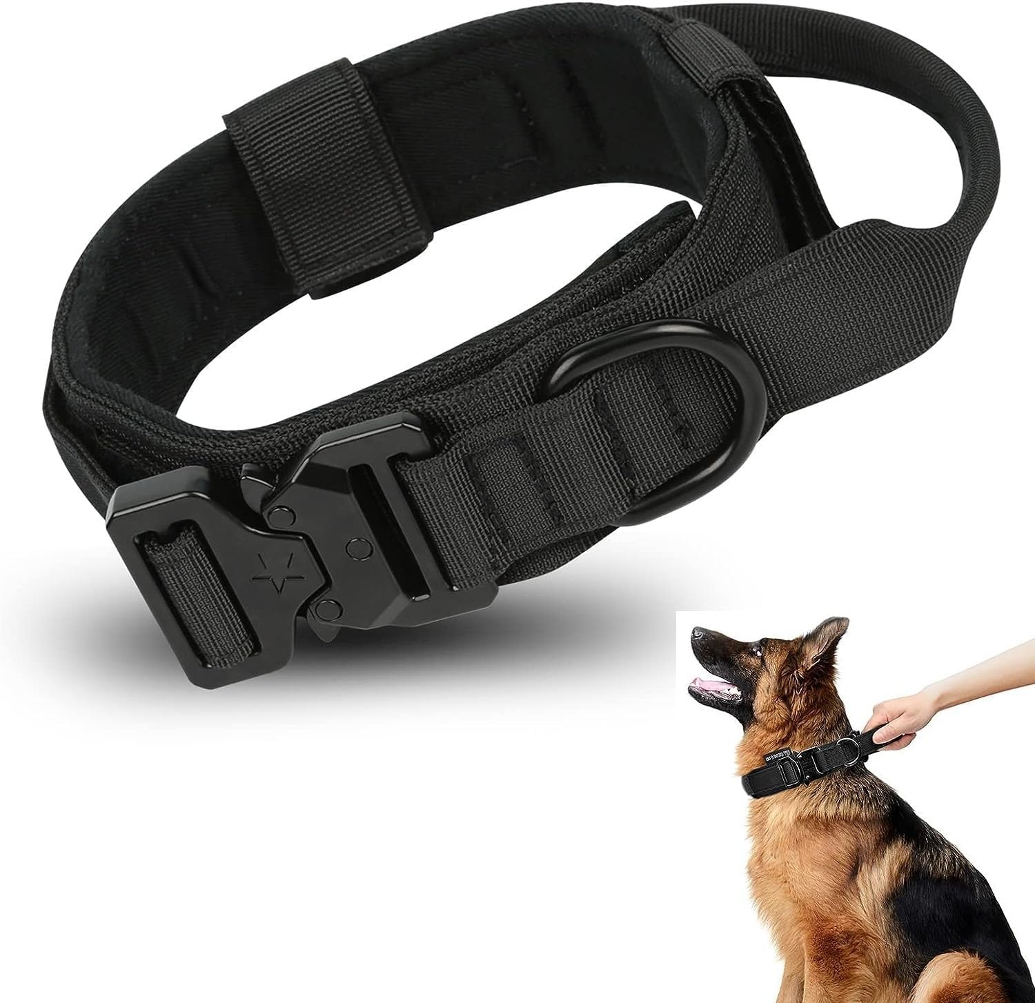 Buy WapaW Tactical Dog Collar, Adjustable Military Training Nylon Dog ...