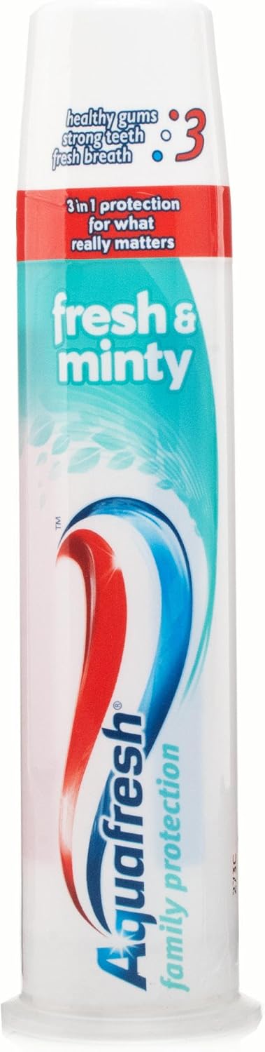 Aquafresh Triple Protection Fresh and Minty Toothpaste Pump, 100 ml ...