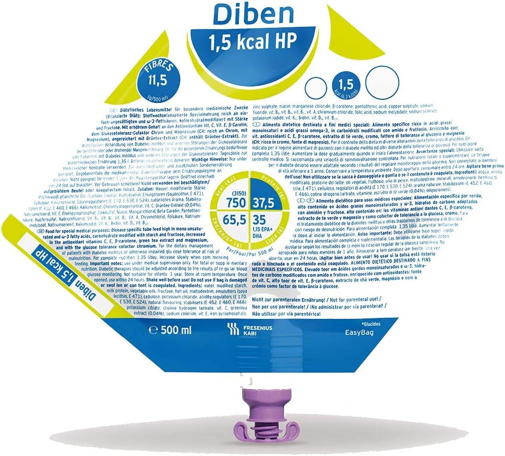 Fresubin Diben 1.5 kcal HP Neutral 500 ml - 15 Easybags : Amazon.co.uk ...