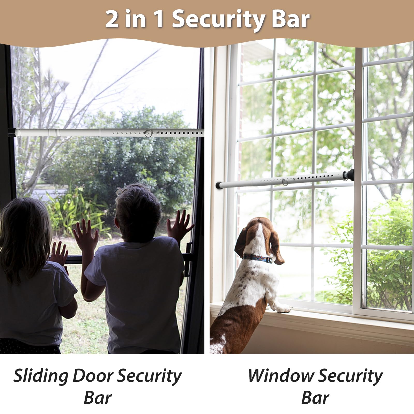 Snapklik.com : Sliding Door Security Bar, 16.5" To 51.2" Window ...