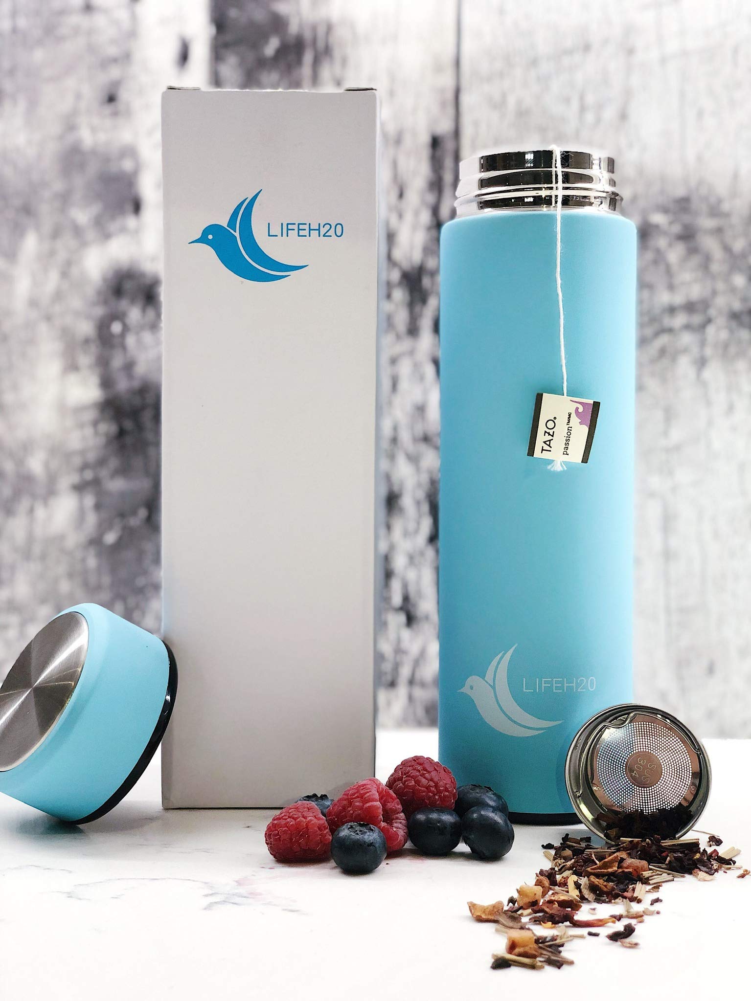 LIFE H20 Water Bottle - Best for Water/Green Tea/Coffee - Stainless ...