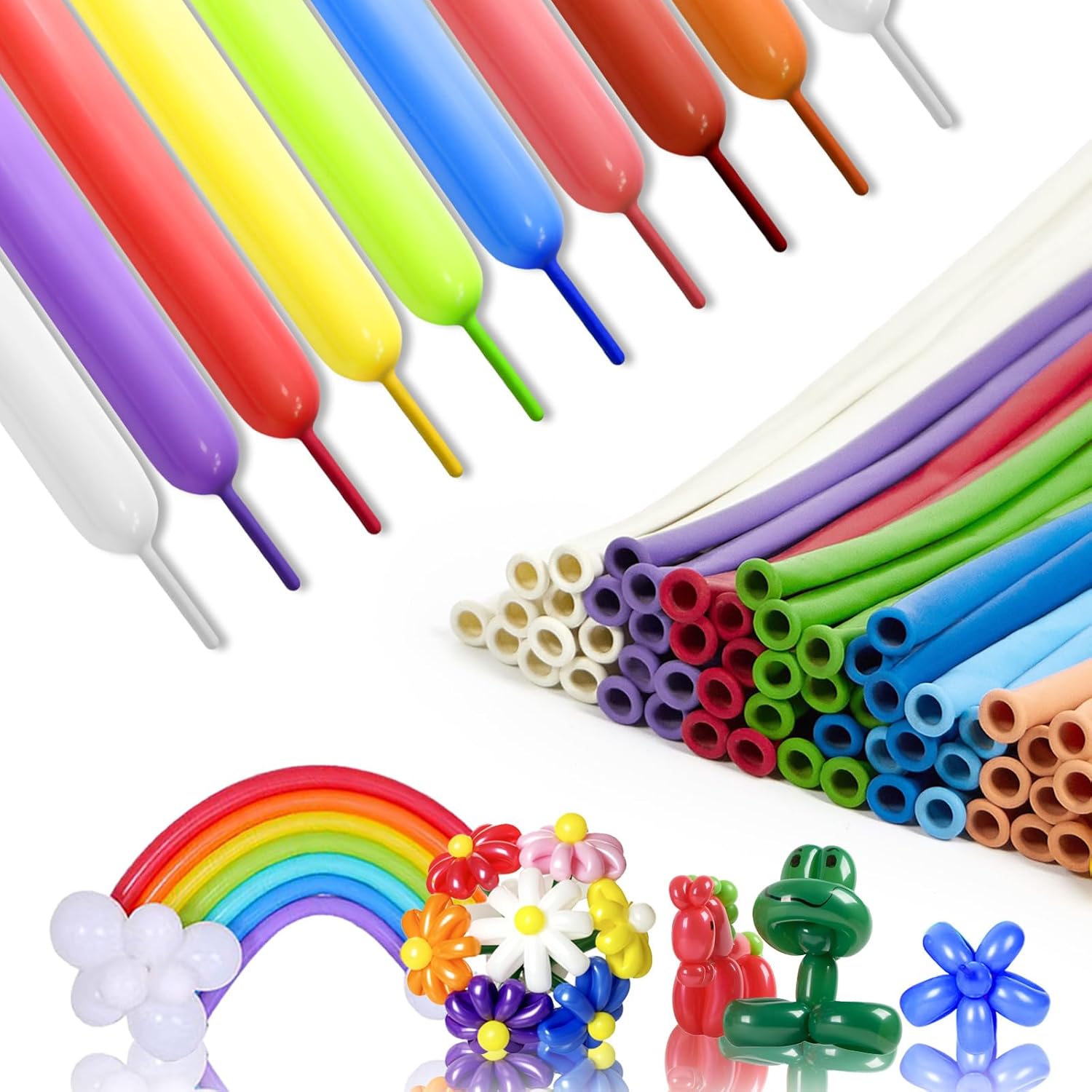 Amazon.com: 100pcs 260 Balloons Long Skinny Balloons Premium Latex ...