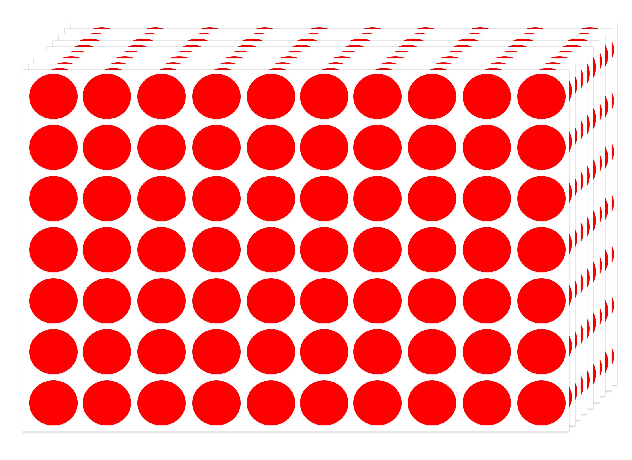 Snapklik.com : 3500 Dot Stickers, 3/4 Inch Red Coding Labels