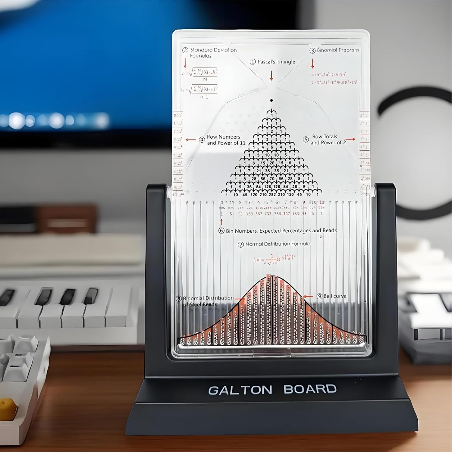 LHQYA 12 * 17cm Galton Board, Normal Distribution Mathematical Model ...