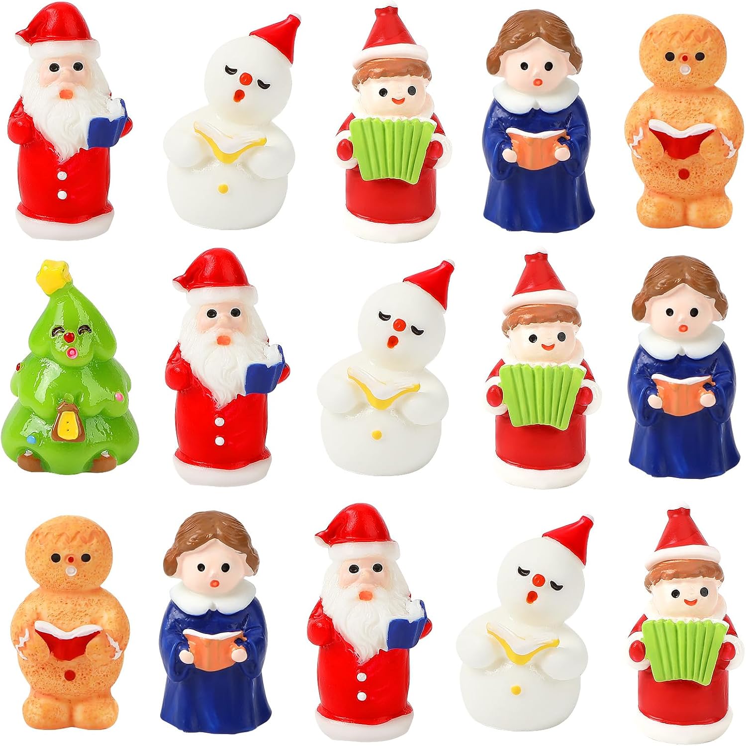 Amazon.com: DTOFOOT 16 Pcs Mini Christmas Figurines for Snow Globes ...