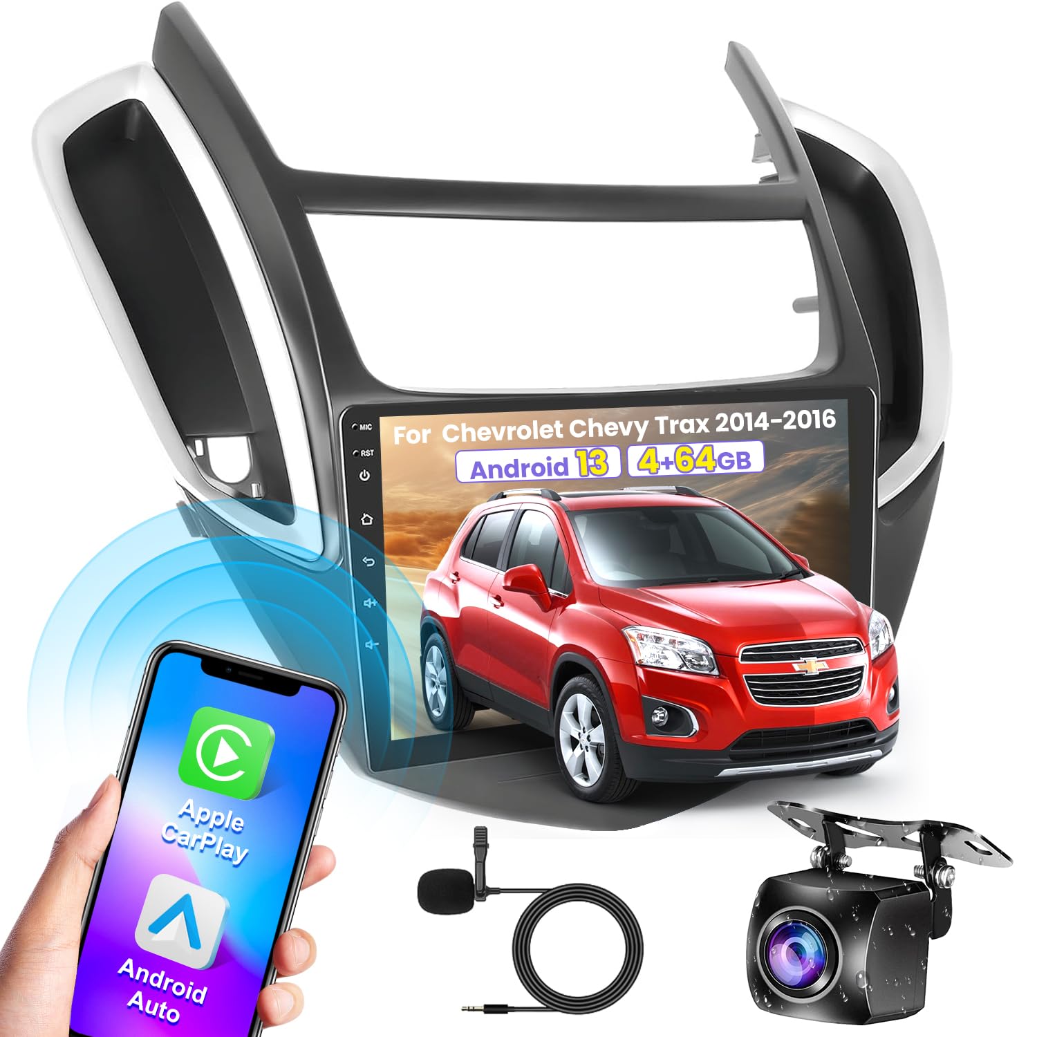 Amazon.com: [4G+64G] Android 13 Car Radio for Chevrolet Chevy Trax 2014 ...