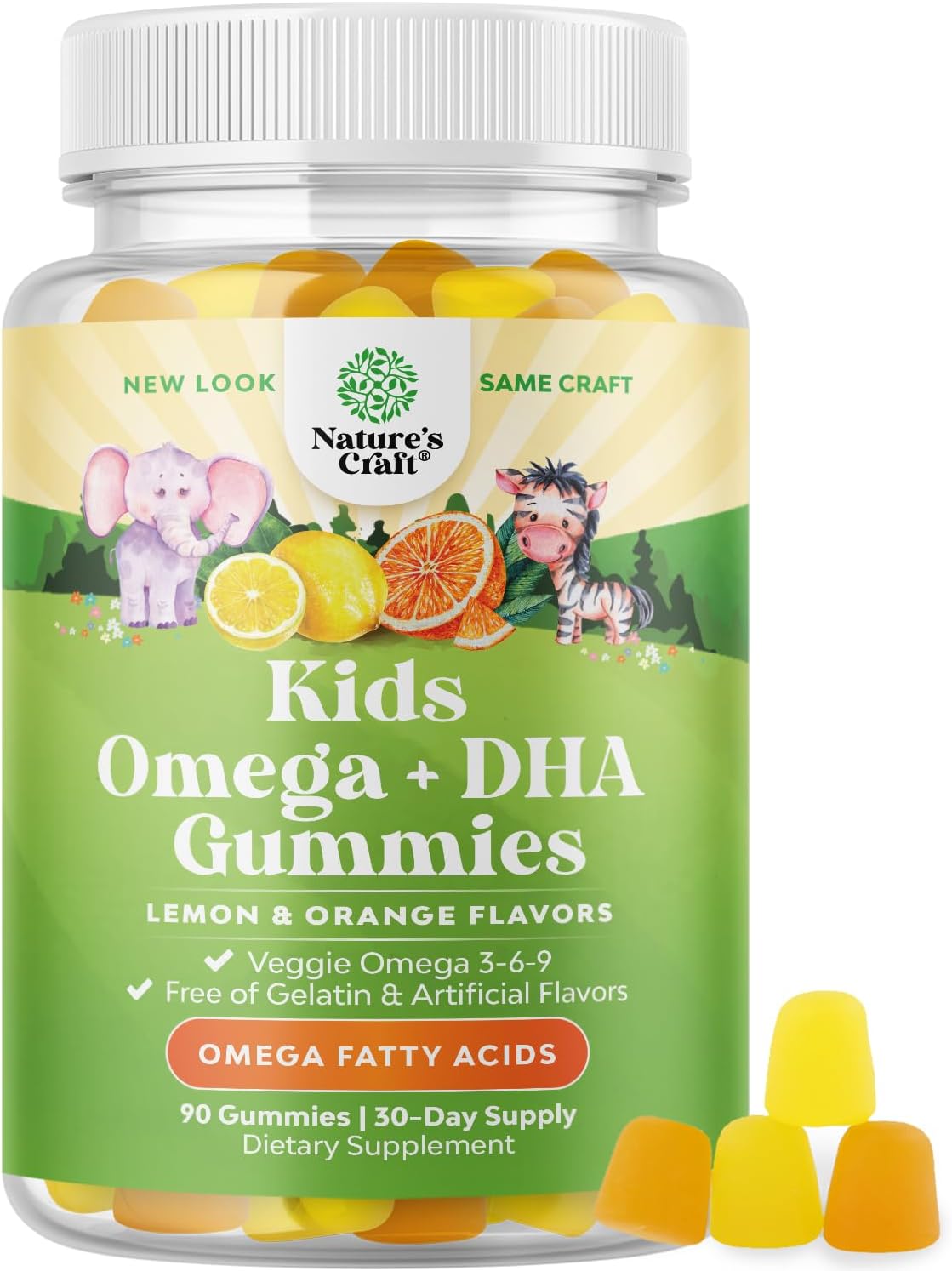 Amazon.com: Kids DHA Omega 3 Gummies for Kids - Delicious Fish Free DHA ...