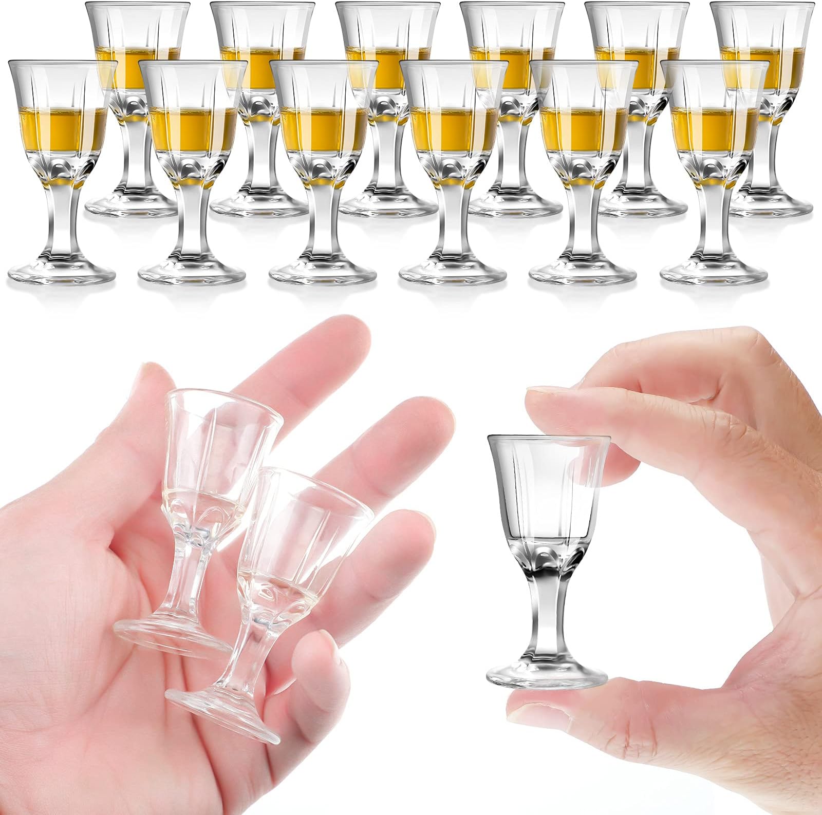 Amazon.com | REATR 0.4oz 10ml Unique Mini Wine Shot Glasses Set of 6 ...