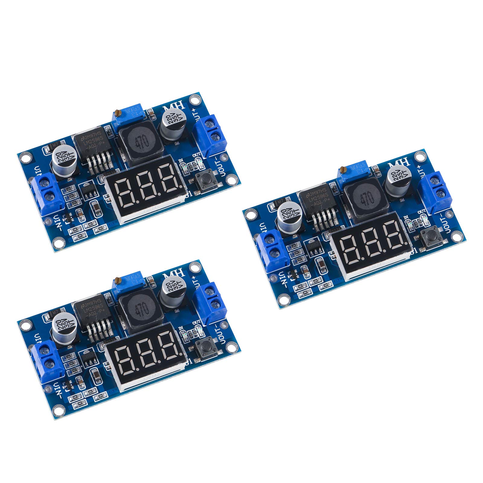 Buy ALAMSCN 3PCS DC-DC Buck Converter 4-40V to 1.25-37V Adjustable ...