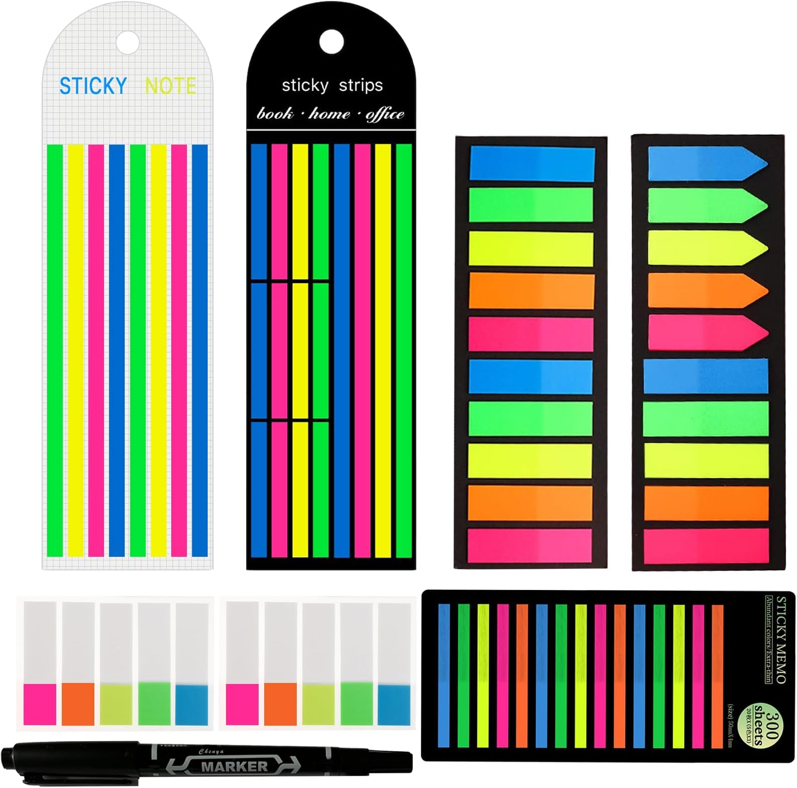 Amazon.com : Mr. Pen- Sticky Note and Tape Set, Sticky Index Tabs ...