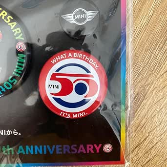 Amazon.co.jp: Mini Cooper 50th Anniversary Tin Badge : Toys & Games