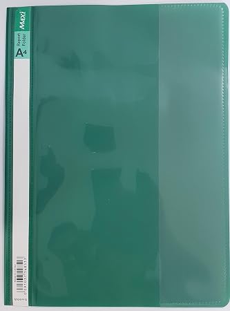 MAXI REPORT FILE A4 GREEN,Clear Front Report Covers Project File with ...