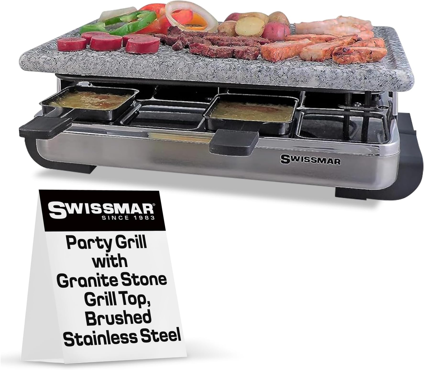 Amazon.com: Milliard Raclette Grill for Eight People, Includes Granite ...