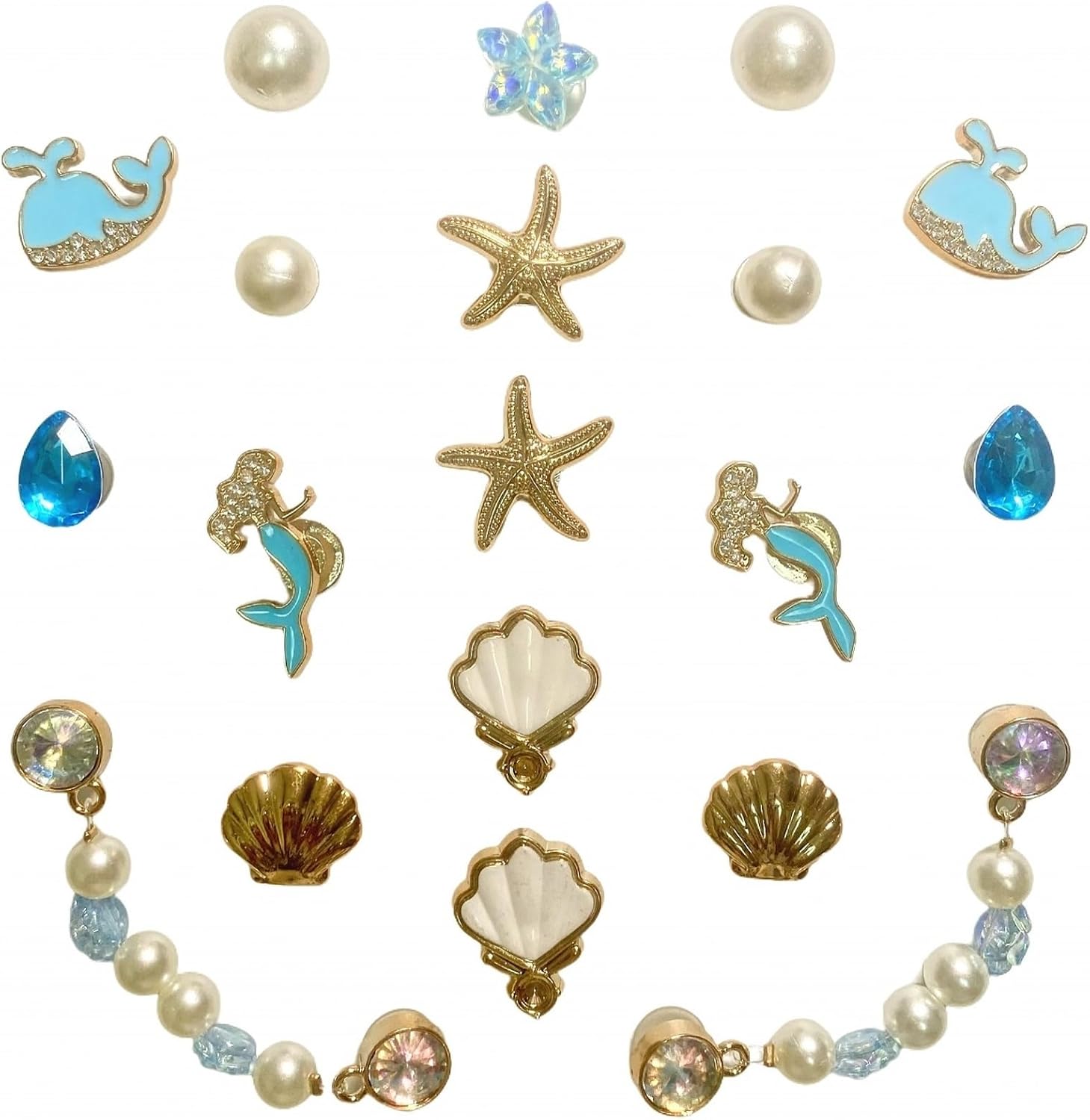 Amazon.com: TIAMECH 19 Pcs Bling Gems Plastic Marine Whale Sea Starfish ...