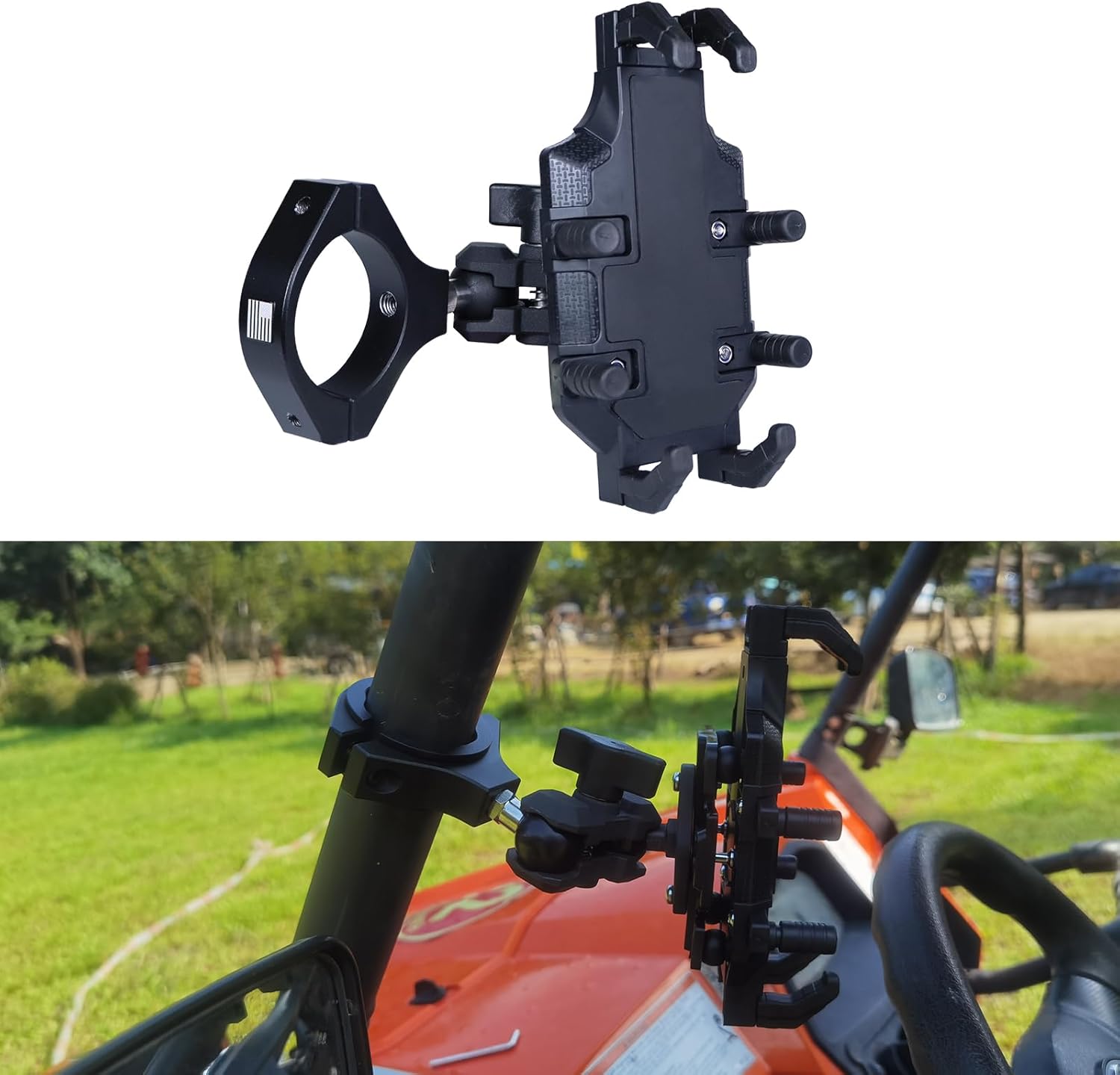 Amazon.com: UTV Phone Mount with Shock-Absorbing Cushion Module ...