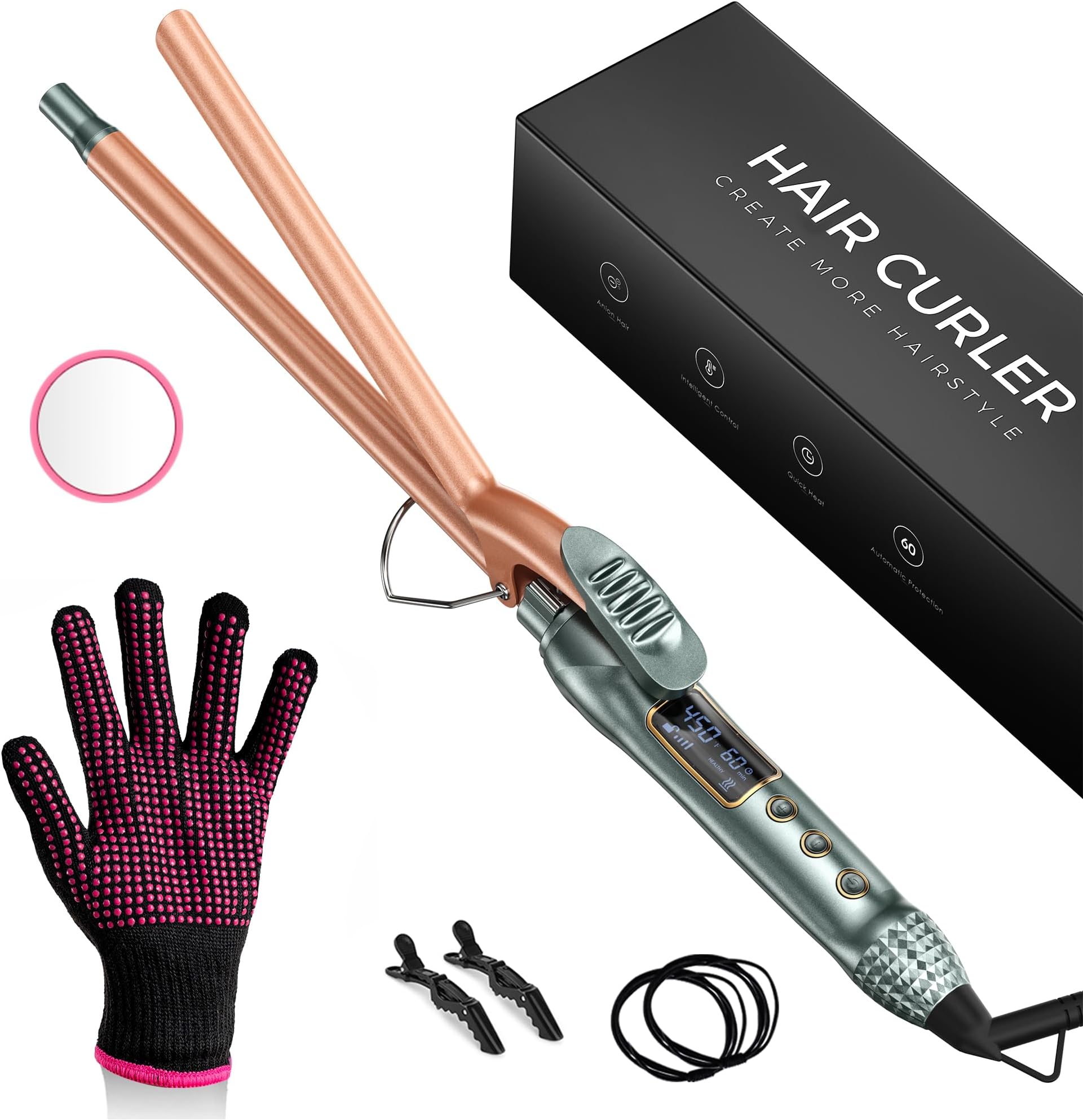 Amazon.com: Hot Shot Tools Gold Series Spring Curling Iron 1/2 Inch ...