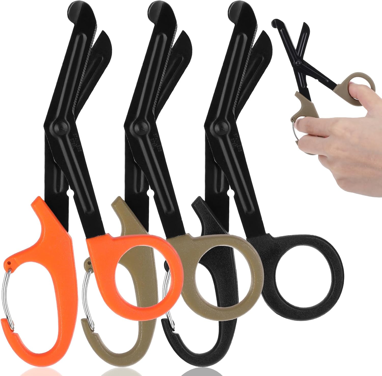 YUXIANLB Medical Scissors 3PCS Trauma Shears Bandage Scissors with ...