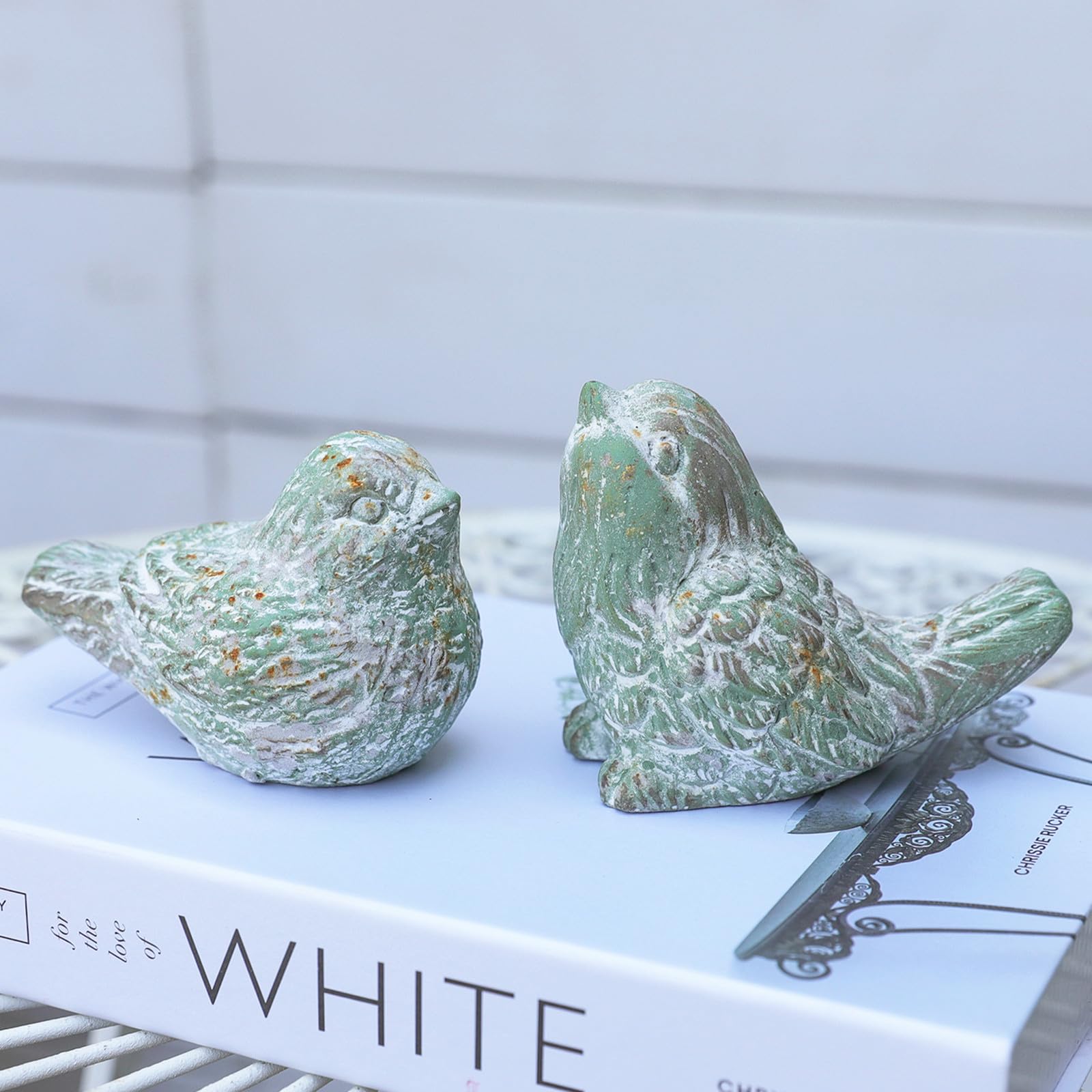 Amazon.com: BIG FORTUNE Outdoor Bird Statues Bird Decor Figurines for ...
