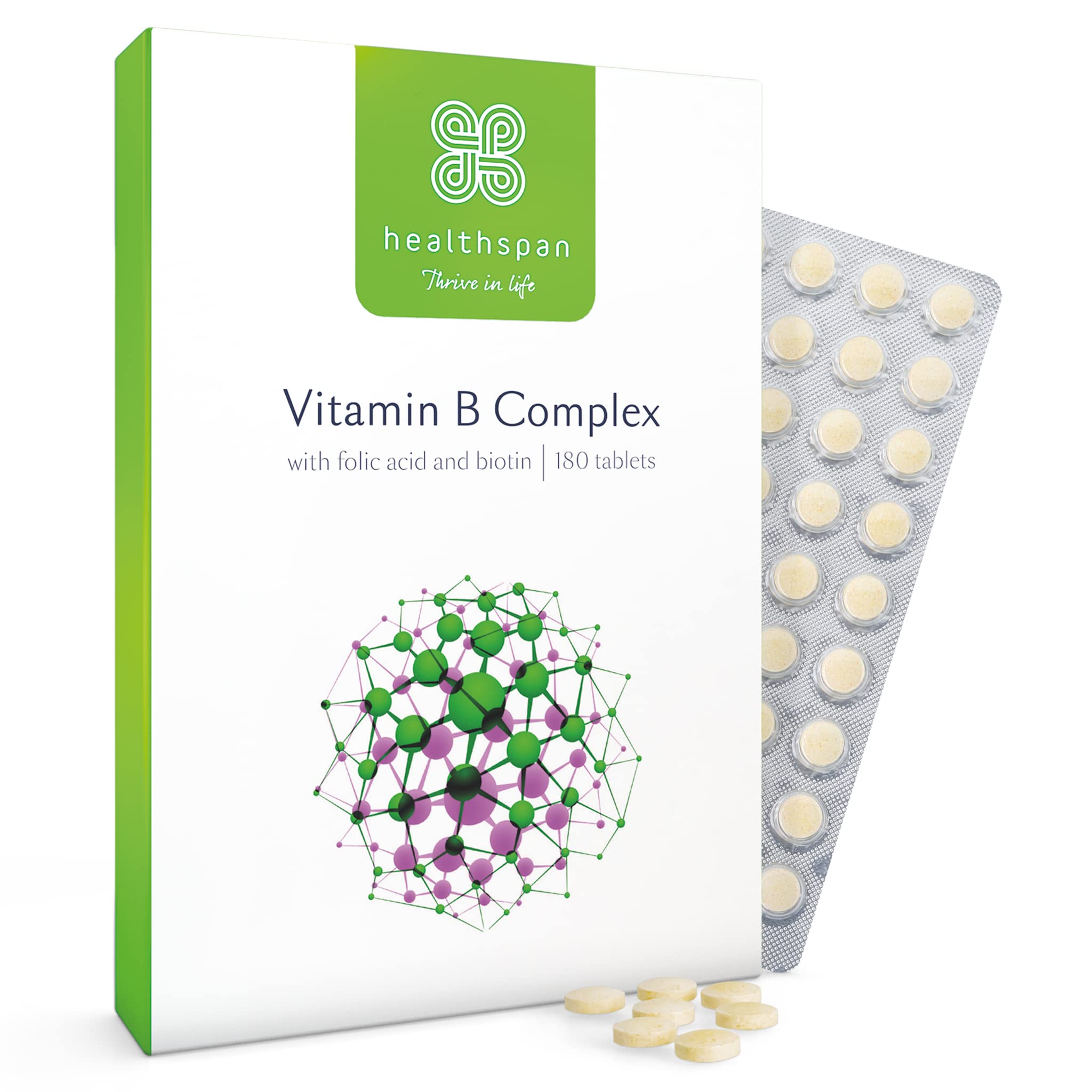 Healthspan Vitamin B Complex (6 months' supply) | High Levels of 8 B ...