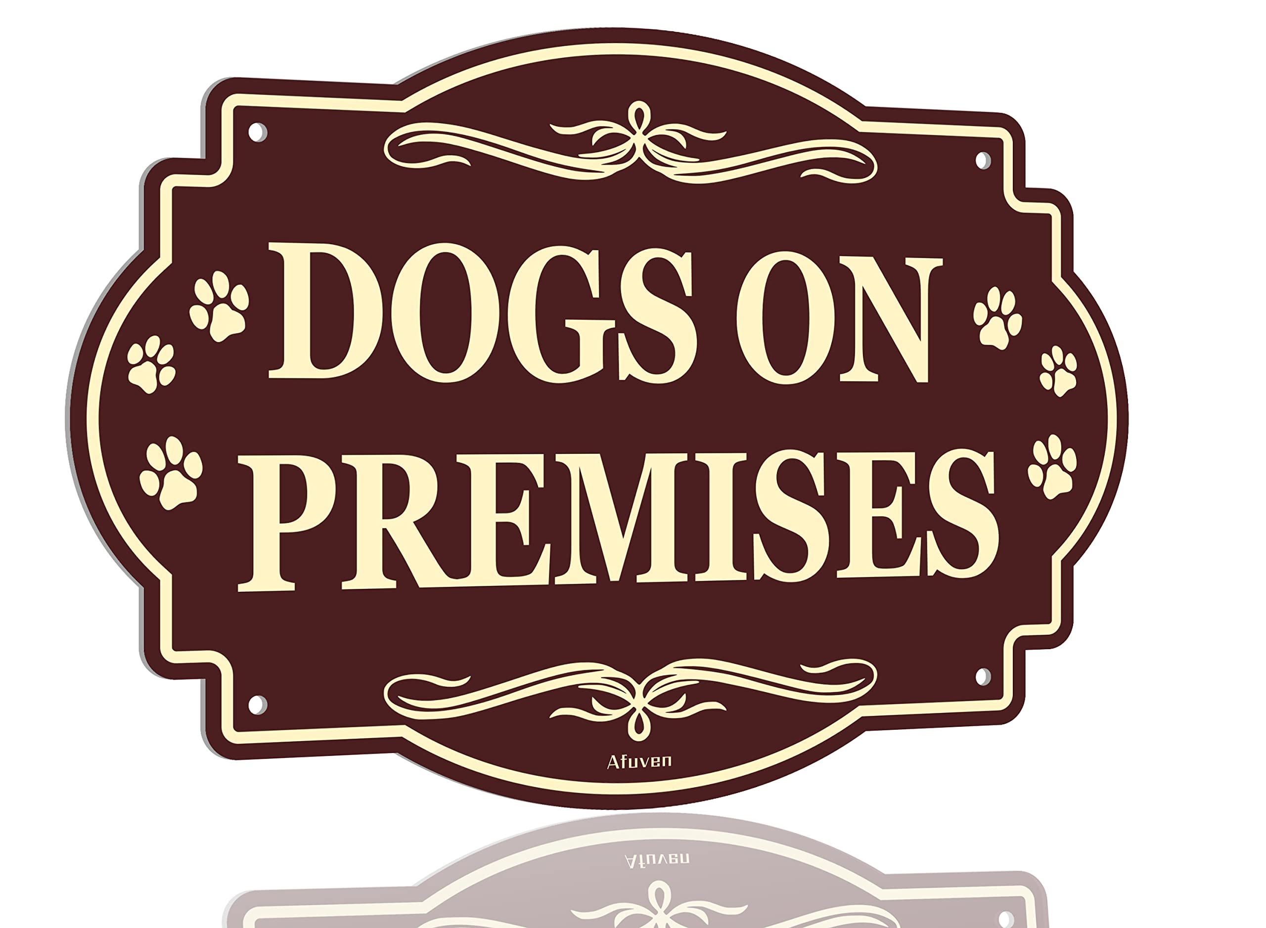Amazon.com: Dog on Premises Sign Beware Of Dog Sign 10" x 7" Dog On ...