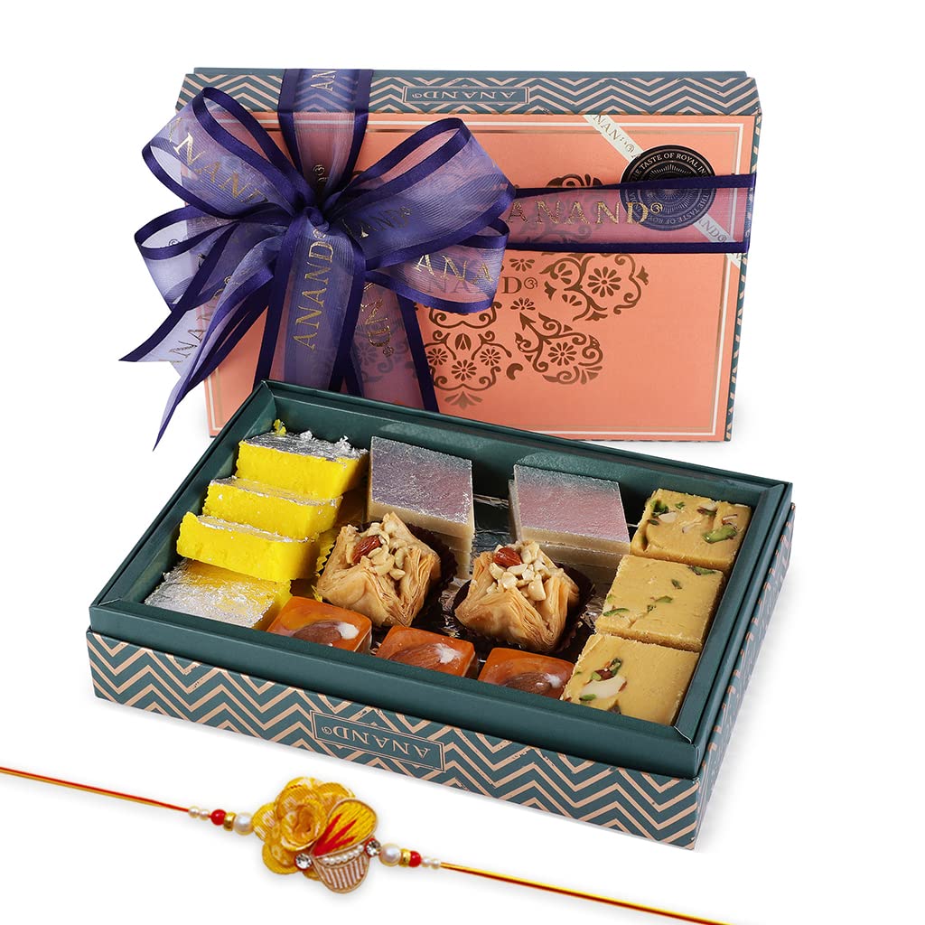 ANAND Royal Assorted Diwali Gift Box with Diya, Pure Ghee Indian Mithai ...