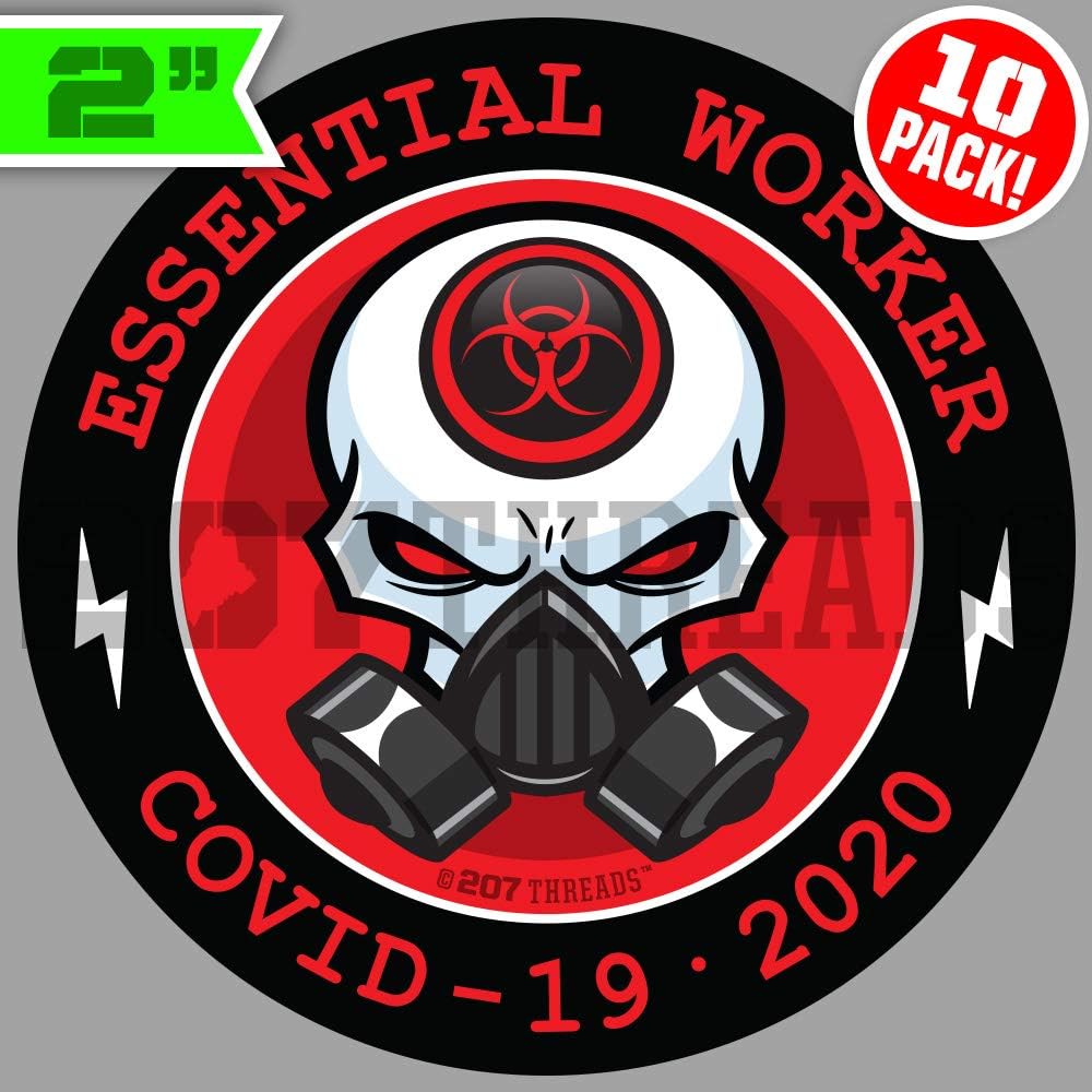 10 PACK 2" Essential Worker Stickers Hard Hat Decals Sticker Pack ...