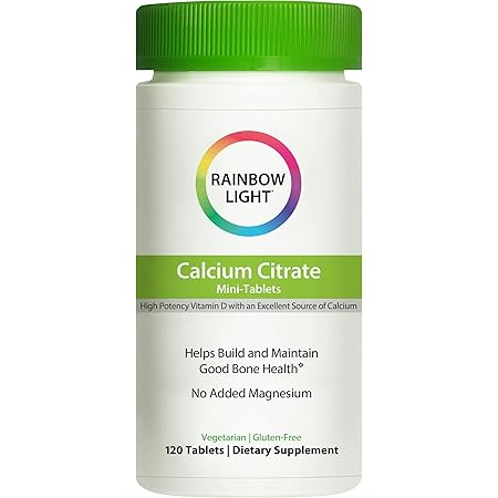 Amazon.com: Rainbow Light Magnesium Calcium + Food Based Tablets 180 ...