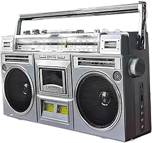 Bluetooth Boombox Cassette Player with AM/FM Radio - Retro 80s Style ...
