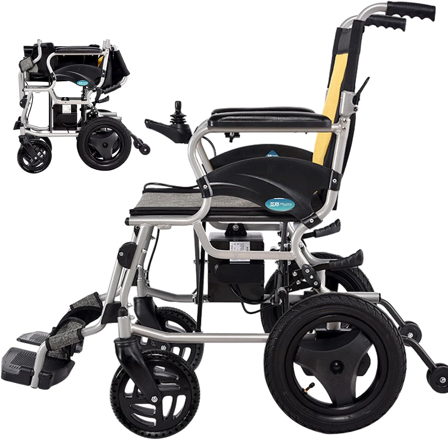 Amazon.com: SOENDRK Folding Ultra Lightweight Electric Wheelchair ...