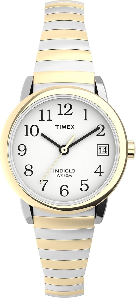 Amazon.com: Timex Women's Easy Reader 25mm Watch – Two-Tone Case White ...