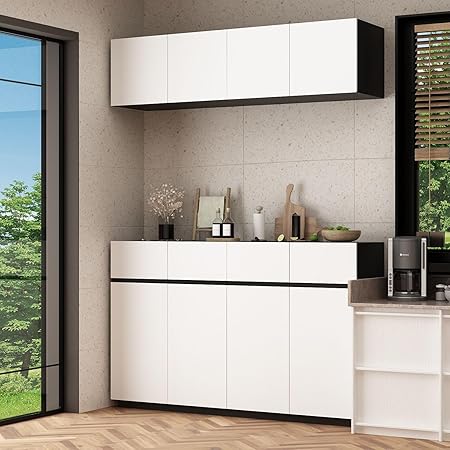 Amazon.com: FAMAPY Wall-Mounted Kitchen Pantry Kitchen Storage Cabinet ...