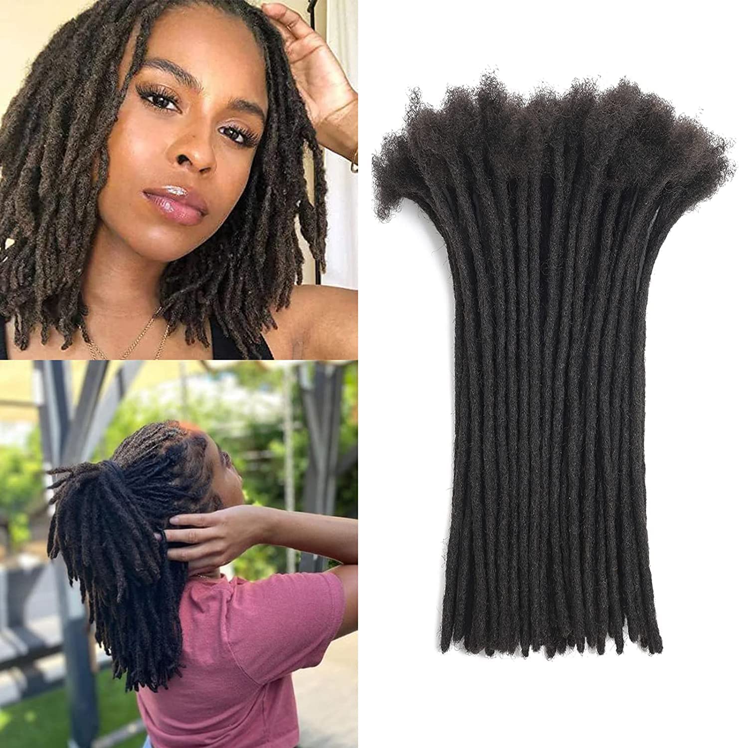 Amazon.com : Dreadlock Extensions Human Hair 6 Inch 0.6cm 40strands ...