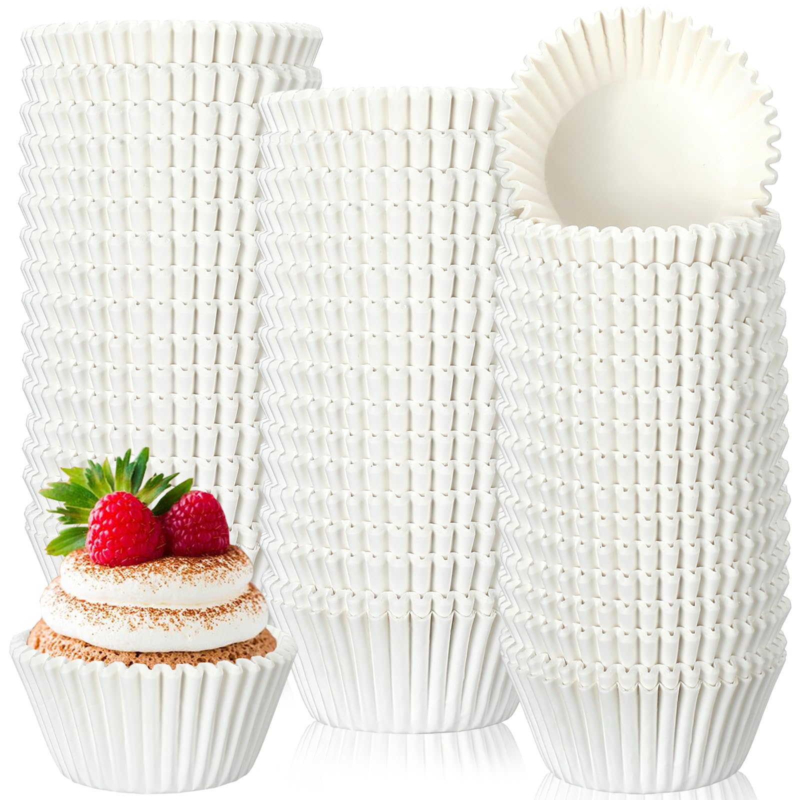 Amazon.com: Jinei 5000 Pcs White Cupcake Liners Bulk for Baking Paper ...
