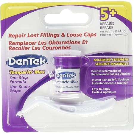 Amazon.com: DenTek Temparin One Step Lost Filling Repair 1 Each (Pack ...