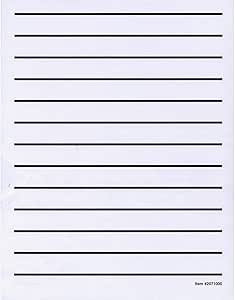Low Vision Bold Line Paper Printable Low Vision Writing Paper - 3/4 ...