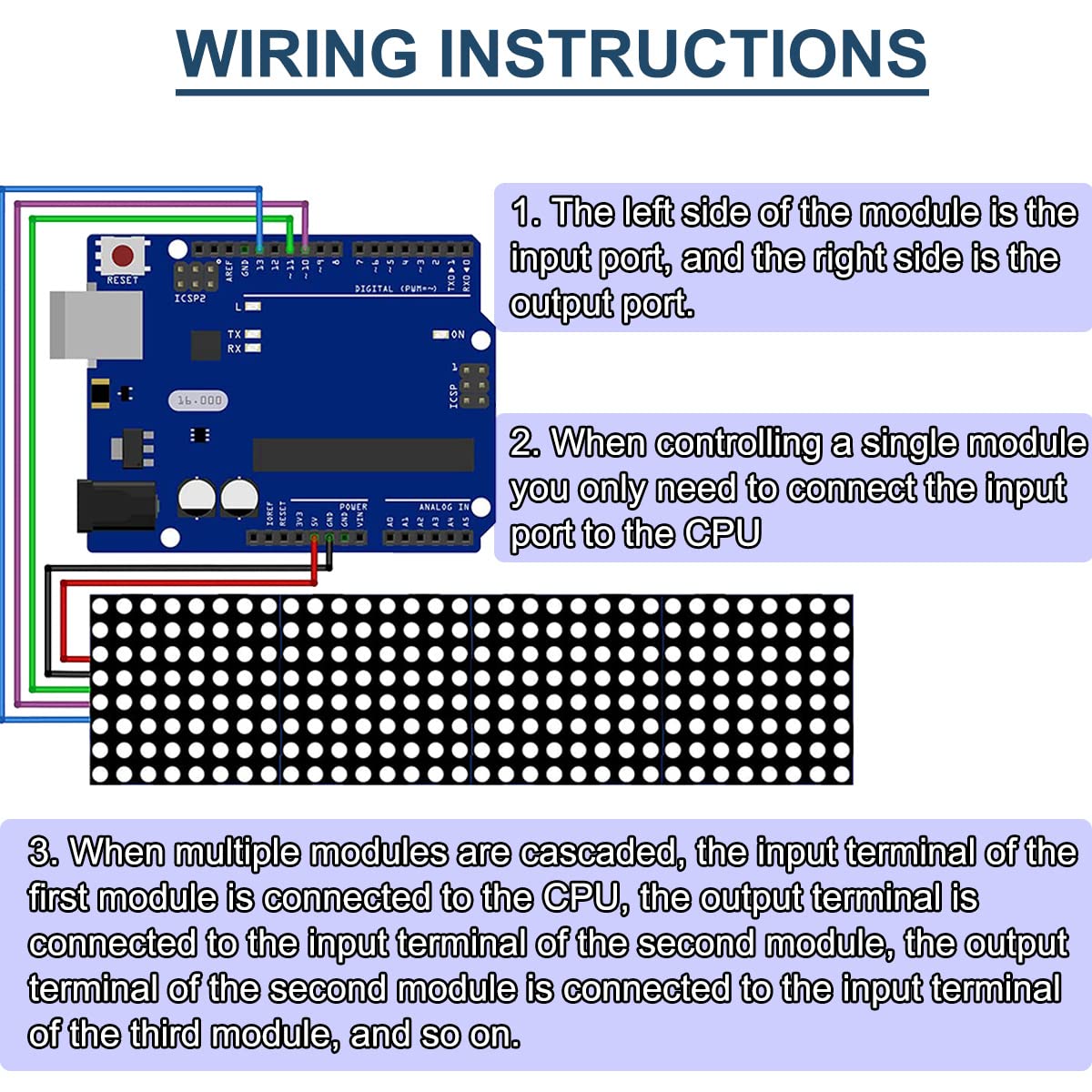 Snapklik.com : DAOKAI 7219 Dot Matrix Module 8 X 32 MCU Control Driver ...