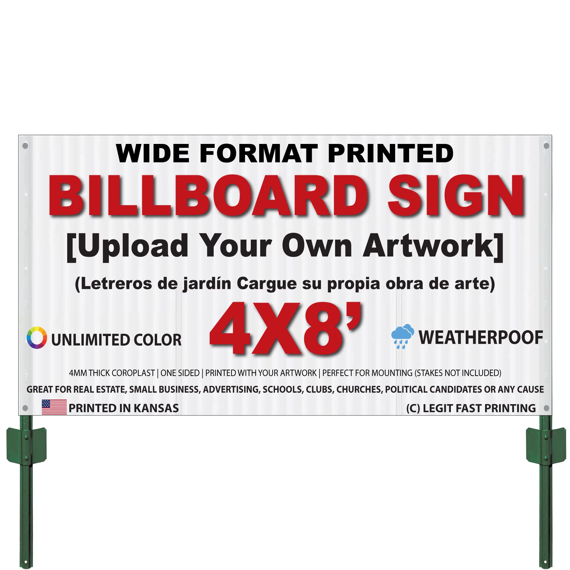 Amazon.com : Custom + Personalized 48x96" Horizontal Yard Sign ...
